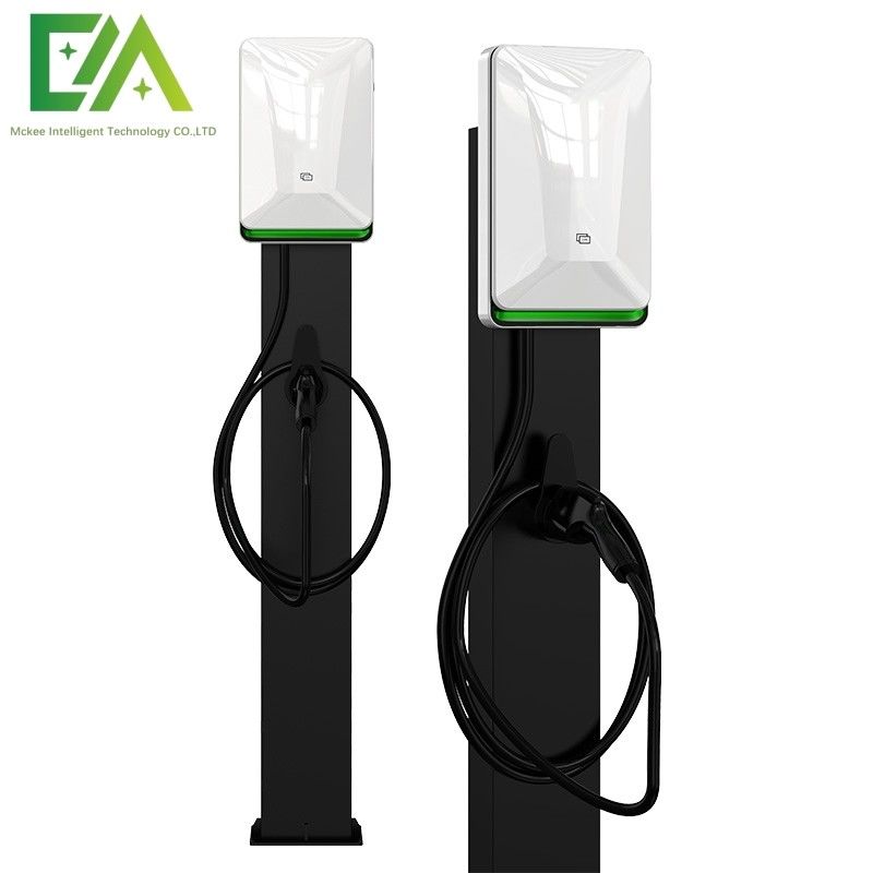 7KW 11KW 21KW Pearl White Column / Floor Type Single Gun Electric Vehicle AC Charging Pile